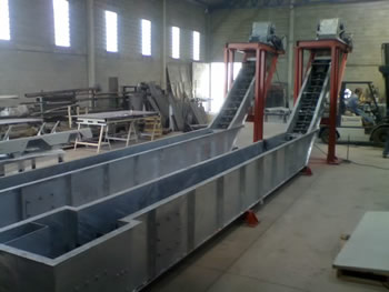 Avac - Produtos - Transportes de corrente de arraste tipo Redler